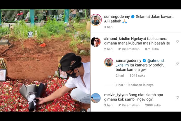 Kata Denny Sumargo Soal Bikin Konten di Makam Vanessa Angel dan Bibi ...