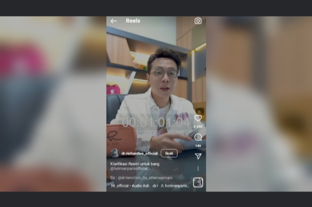 Disomasi Hotman Paris, Richard Lee Ungkap Hubungan sama Kienzy Myelin - Hits Katadata.co.id