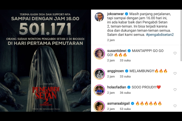 Film Pengabdi Setan 2: Communion Geser Rekor KKN di Desa Penari - Film Katadata.co.id
