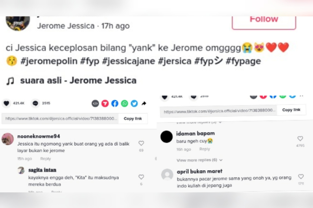 Jessica Jane Diduga Panggil Sayang ke Jerome Polin, Fans Heboh - Hits Katadata.co.id