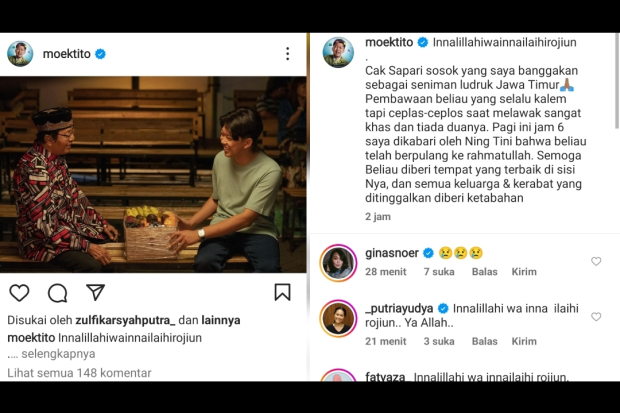 3 Fakta Seniman Ludruk Cak Sapari Meninggal Dunia, Sempat Sakit - Hits Katadata.co.id