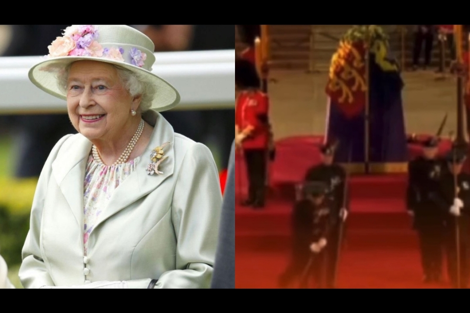 Viral Video Penjaga Peti Mati Ratu Elizabeth II Tiba-tiba Pingsan ...