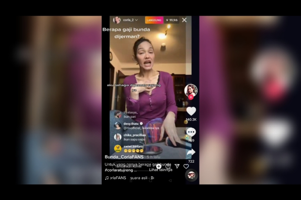 Penghasilan Bunda Corla Terungkap, Sempat Tolak Saweran Nikita Mirzani - Hits Katadata.co.id