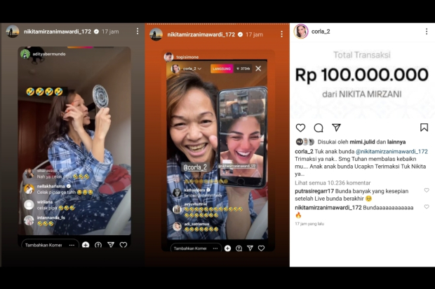 Penghasilan Bunda Corla Terungkap, Sempat Tolak Saweran Nikita Mirzani - Hits Katadata.co.id