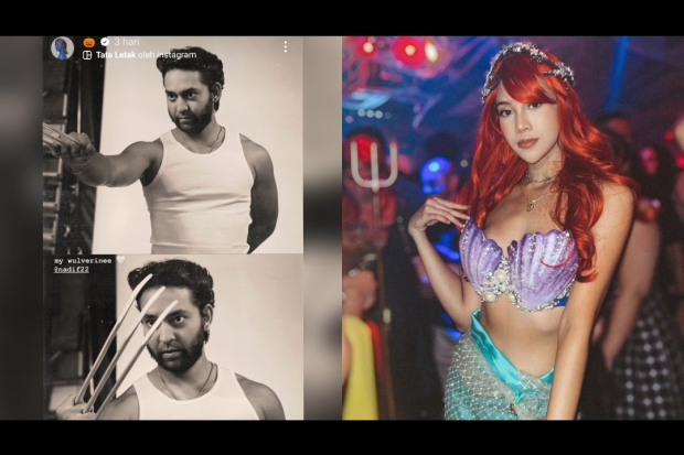 Adu Gaya Anya Geraldine dan Kim Kardashian Jadi Mystique di Halloween - Hits Katadata.co.id