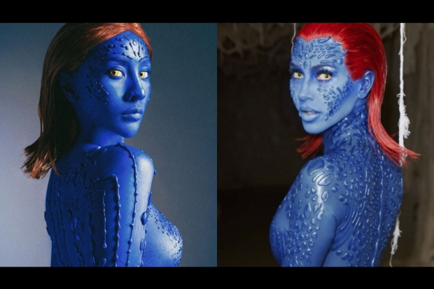 Adu Gaya Anya Geraldine dan Kim Kardashian Jadi Mystique di Halloween - Hits Katadata.co.id
