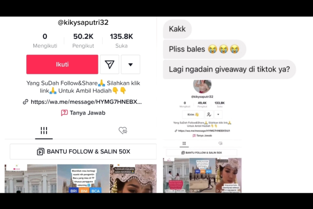 Kronologi Nama Kiky Saputri Dicatut untuk Penipuan di TikTok - Hits Katadata.co.id