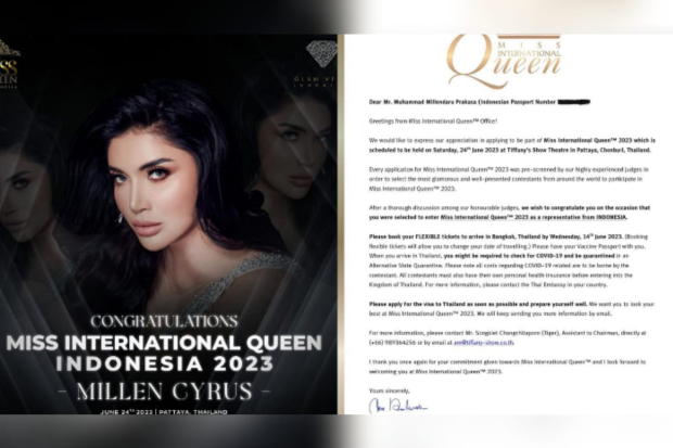 Millen Cyrus Ikut Miss International Queen 2023, Nama Asli Disorot ...