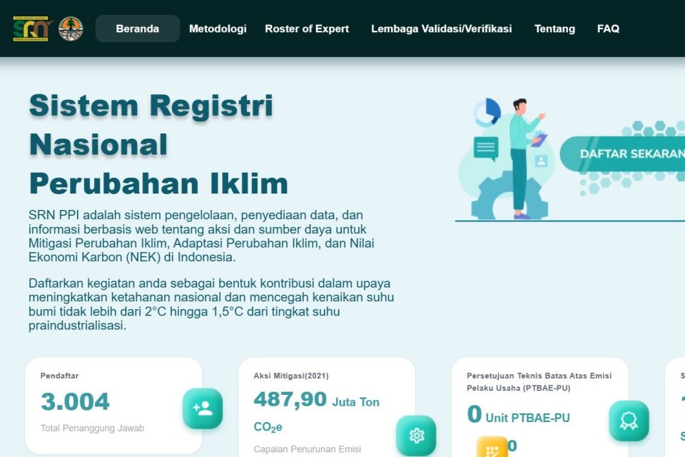 Peserta Bursa Karbon Wajib Daftar SRN PPI, Ini Caranya - Investasi Hijau Katadata.co.id
