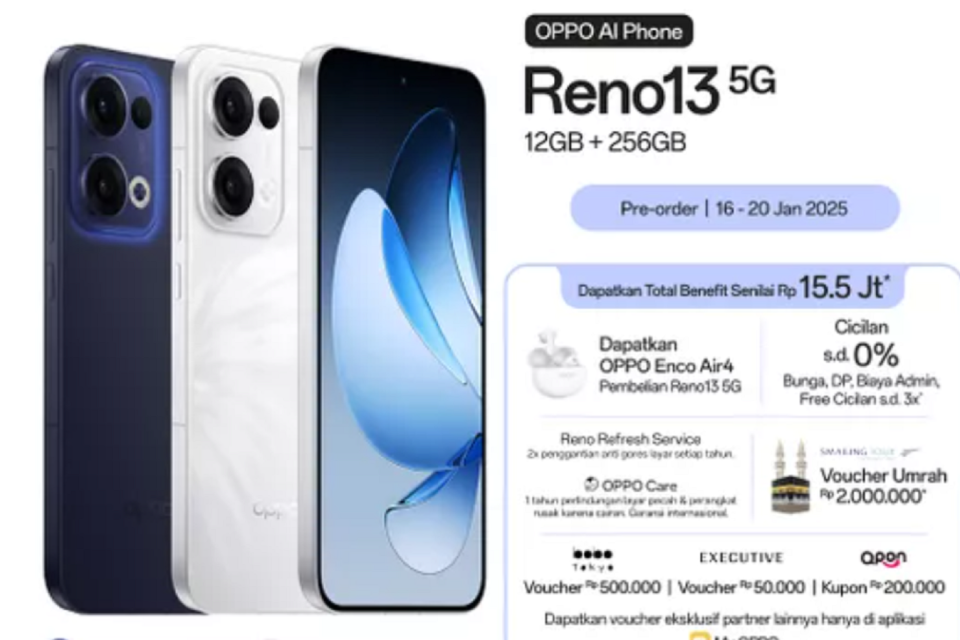 Spesifikasi OPPO Reno 13 dan Reno 13F, Harga Mulai Rp 4 Jutaan - Gadget Katadata.co.id