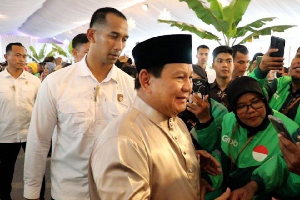 Kesan Para Pengemudi Ojol Merayakan Lebaran 2025 di Istana bersama Prabowo - Nasional Katadata.co.id